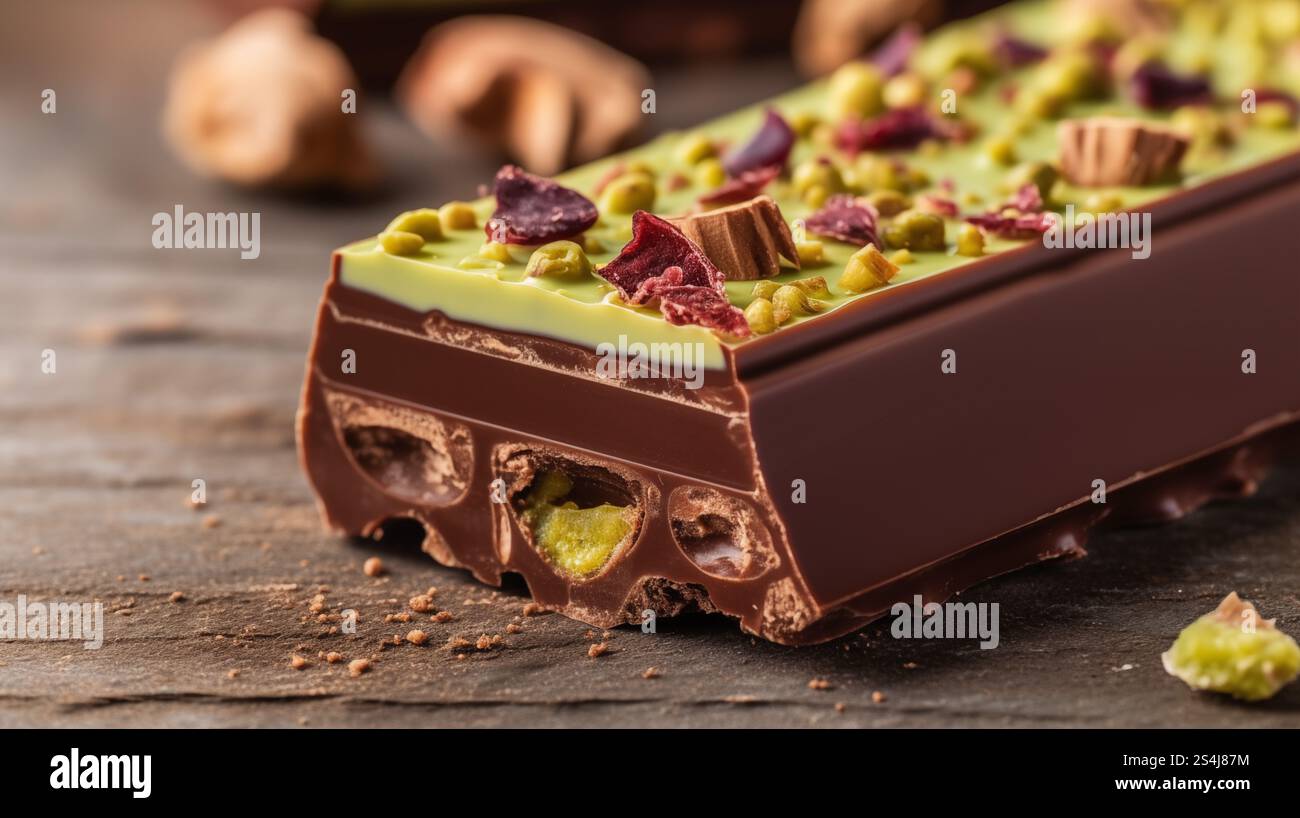 Collection of chocolate bars, top view, arranged neatly on a surface ...