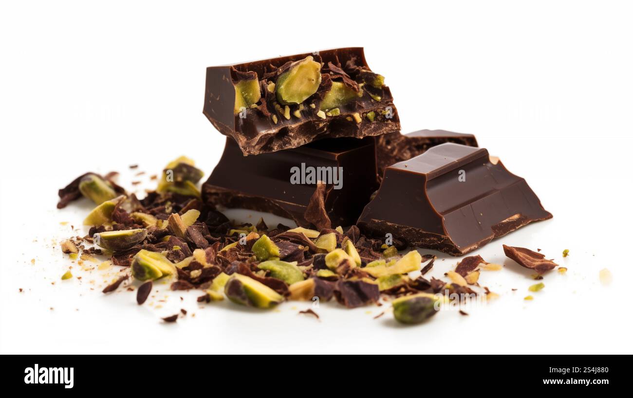 Collection of chocolate bars, top view, arranged neatly on a surface ...