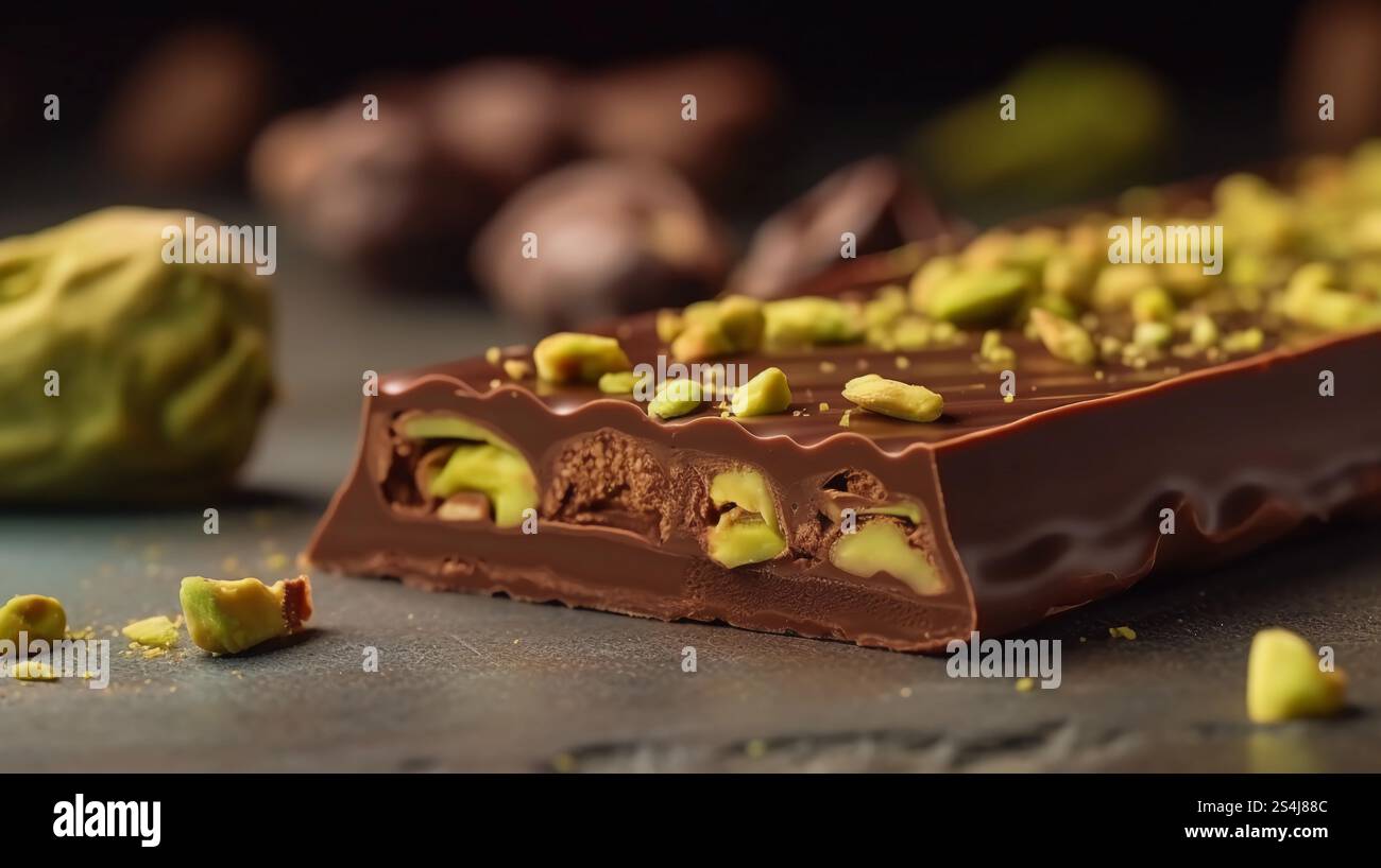 Collection of chocolate bars, top view, arranged neatly on a surface ...