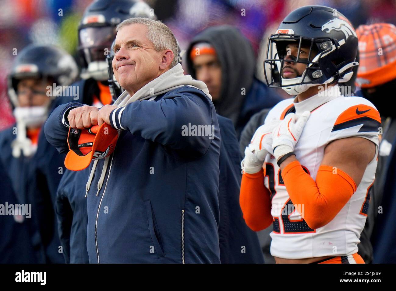 Denver Broncos head coach Sean Payton reacts during the second half of ...