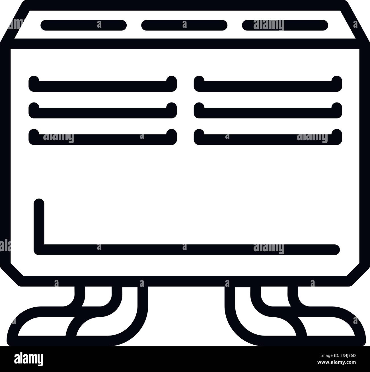 Room heater icon. Outline room heater vector icon for web design ...