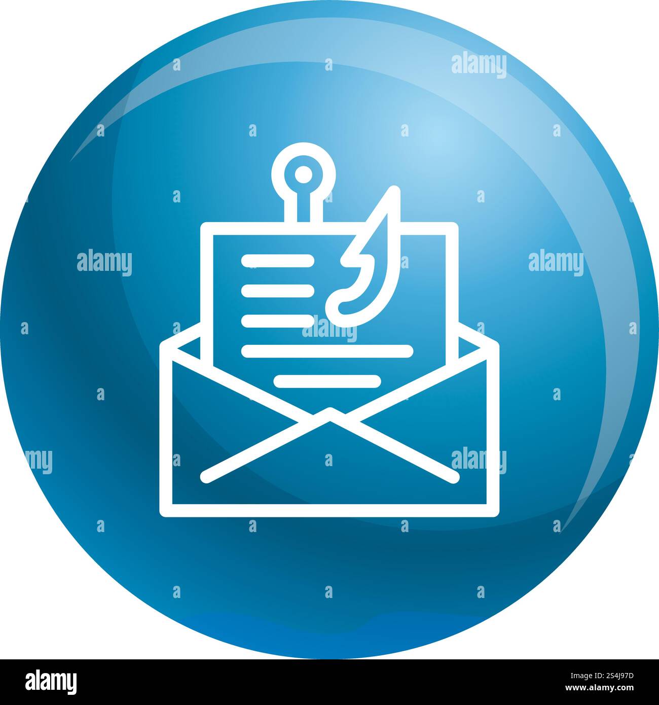 Email phishing icon. Outline email phishing vector icon for web design ...