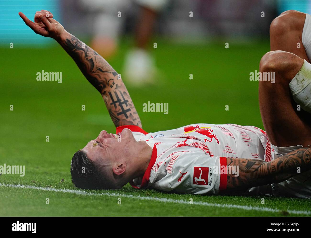 Red Bull Arena, Leipzig, Germany. 12th Jan, 2025. Benjamin Sesko of RB ...