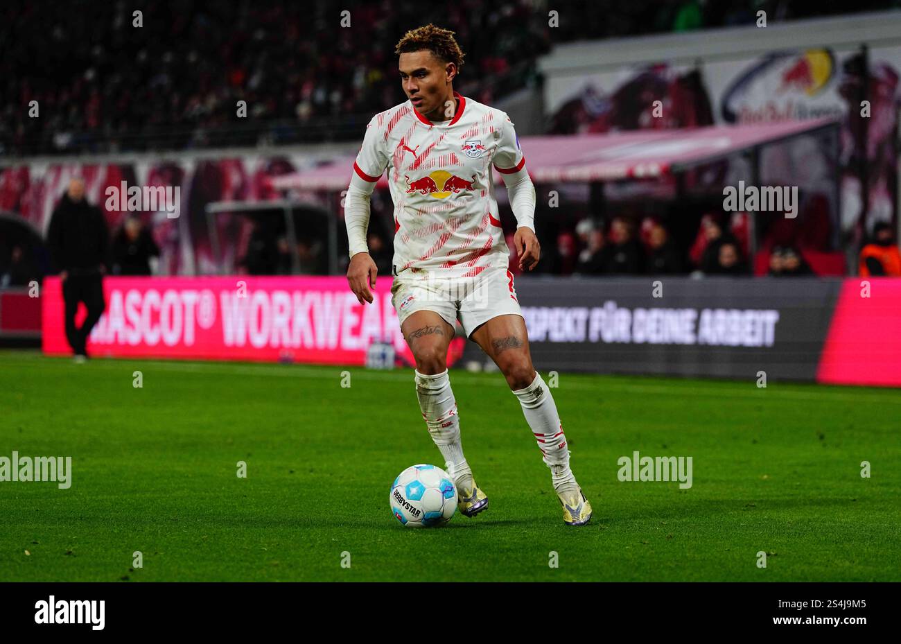 Red Bull Arena, Leipzig, Germany. 12th Jan, 2025. Antonio Nusa of RB ...