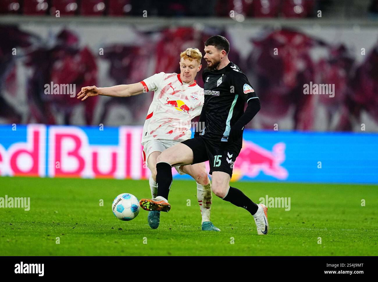 Red Bull Arena, Leipzig, Germany. 12th Jan, 2025. Oliver Burke of ...