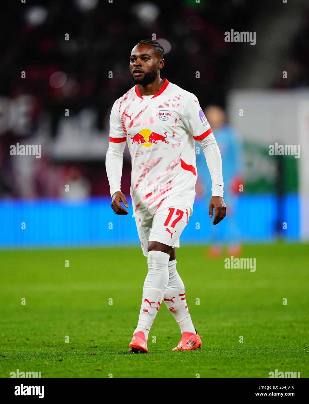 Red Bull Arena, Leipzig, Germany. 12th Jan, 2025. Ridle Baku of RB ...