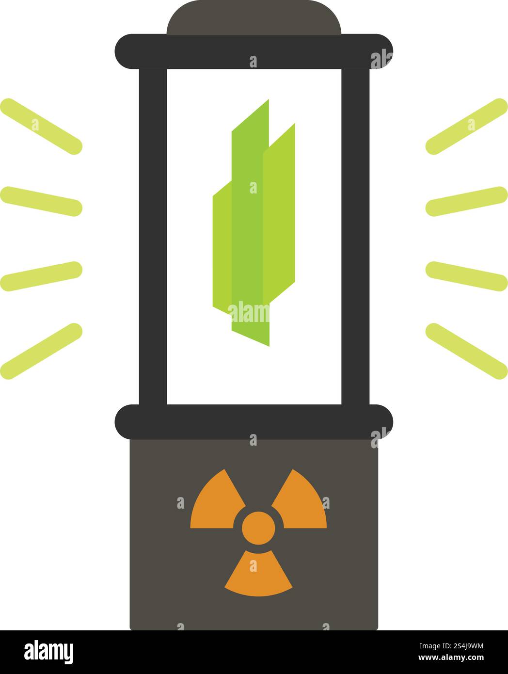 Nuclear fusion box icon. Flat illustration of nuclear fusion box vector ...