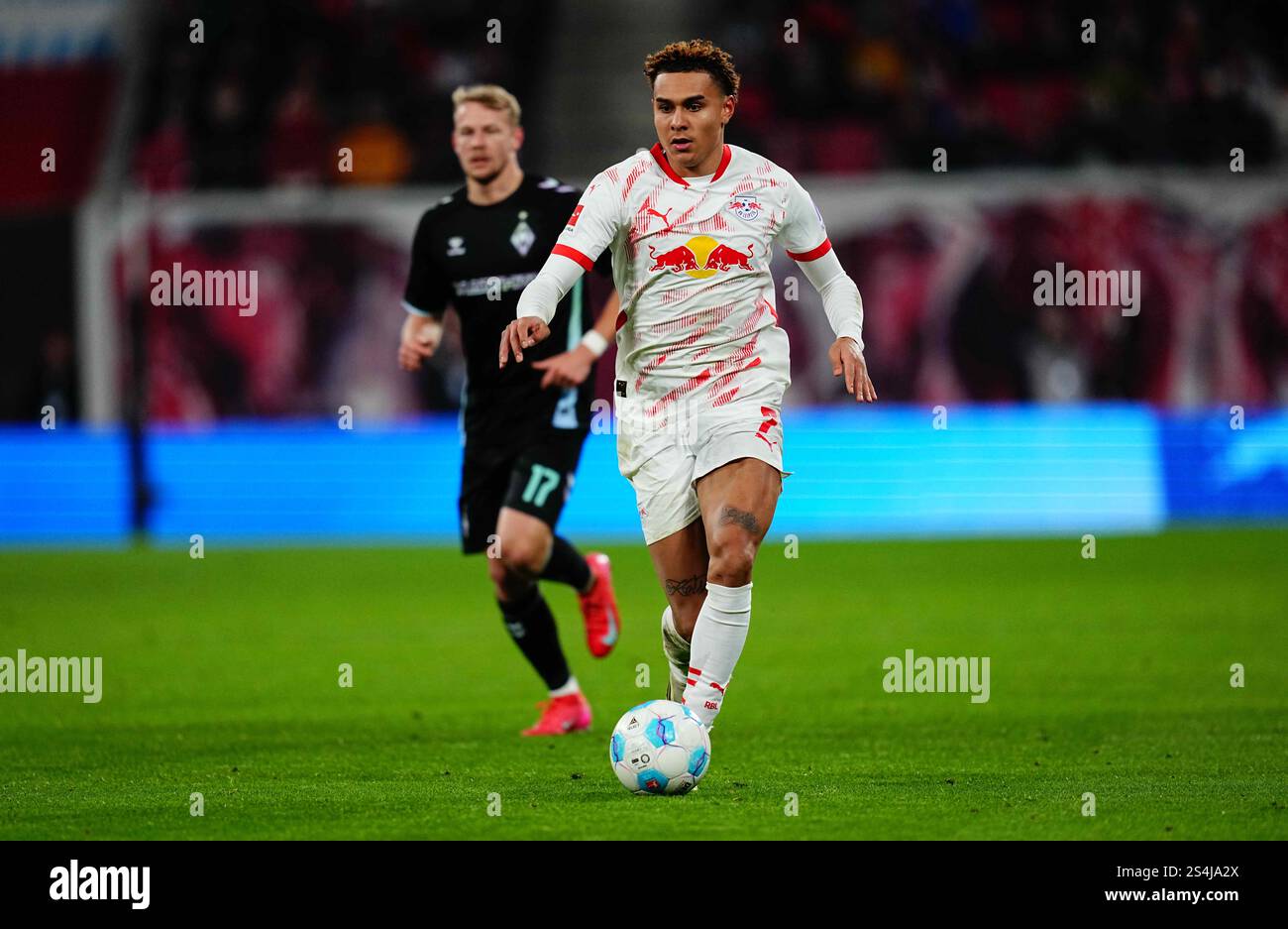 Red Bull Arena, Leipzig, Germany. 12th Jan, 2025. Antonio Nusa of RB ...