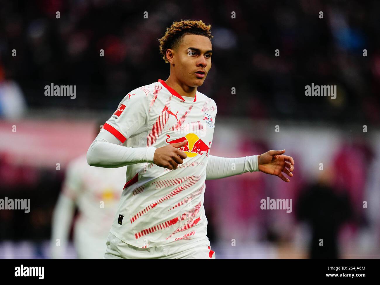 Red Bull Arena, Leipzig, Germany. 12th Jan, 2025. Antonio Nusa of RB ...