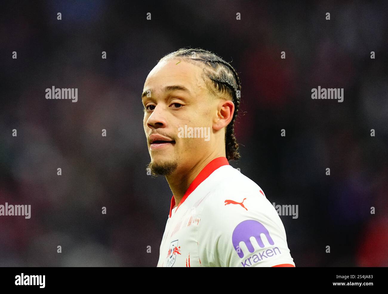 Red Bull Arena, Leipzig, Germany. 12th Jan, 2025. Xavi Simons of RB ...