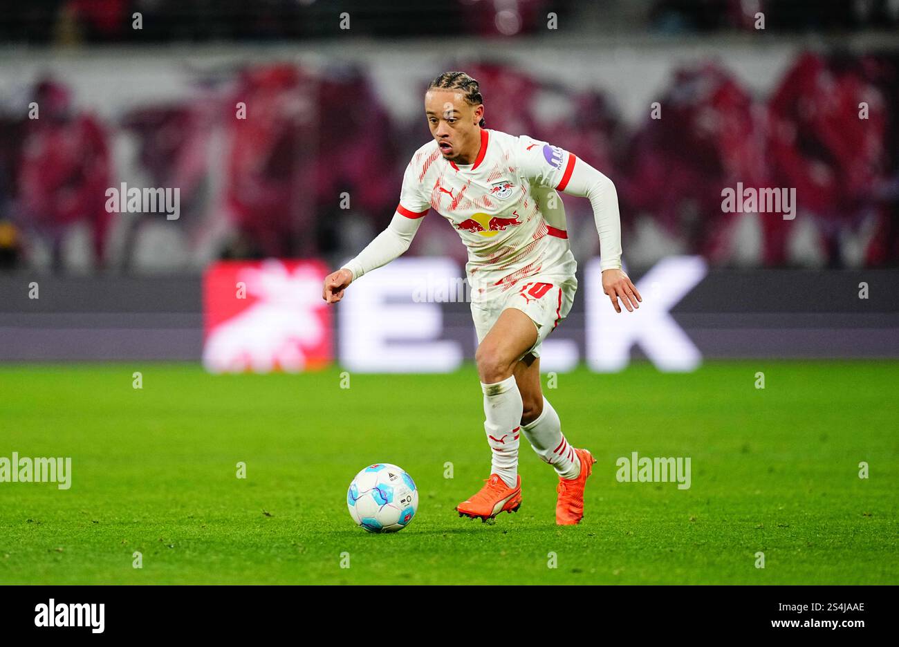 Red Bull Arena, Leipzig, Germany. 12th Jan, 2025. Xavi Simons of RB ...