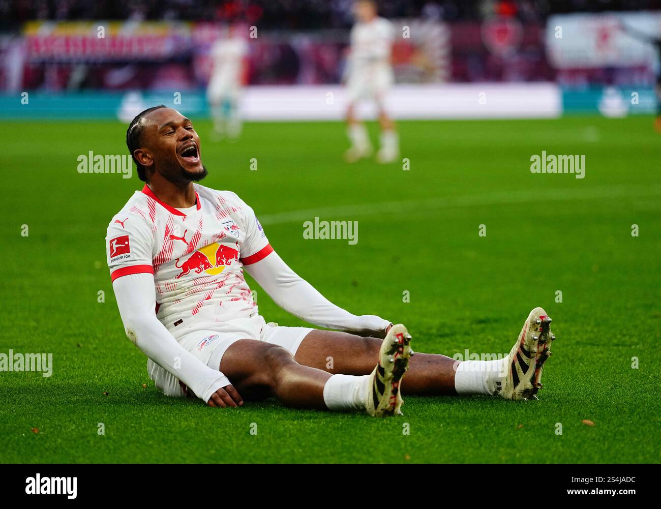 Red Bull Arena, Leipzig, Germany. 12th Jan, 2025. Lois Openda of RB ...
