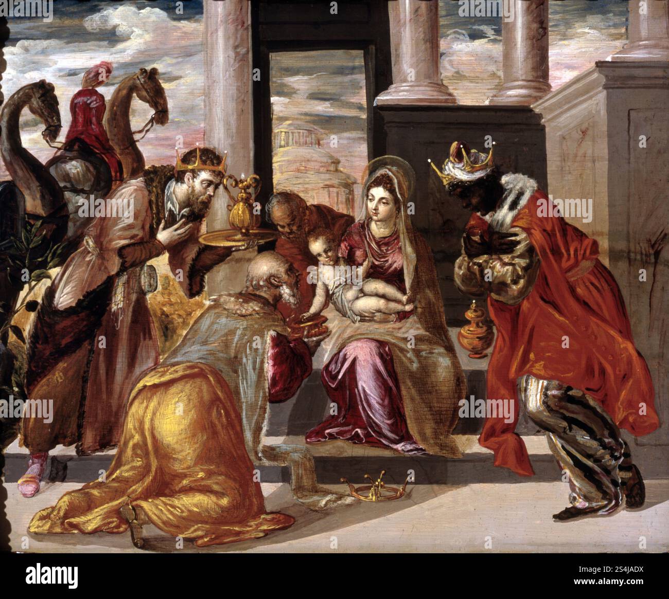 Adoration of the Magi, 1568, Painting by El Greco Stock Photo - Alamy