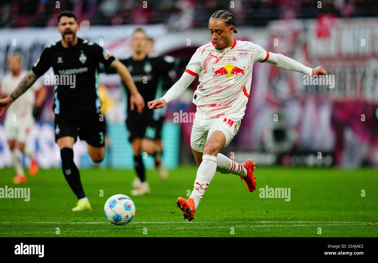 Red Bull Arena, Leipzig, Germany. 12th Jan, 2025. Xavi Simons of RB ...