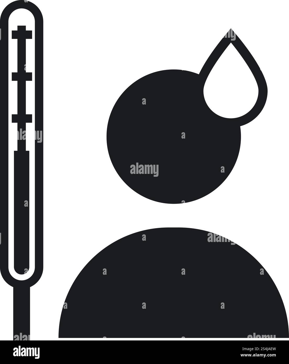 Man high body temperature icon. Simple illustration of man high body ...