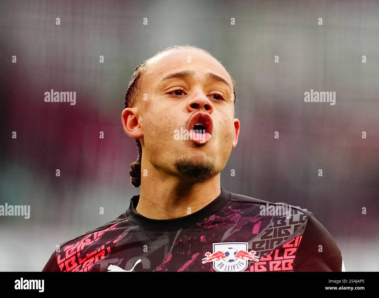 Red Bull Arena, Leipzig, Germany. 12th Jan, 2025. Xavi Simons of RB ...