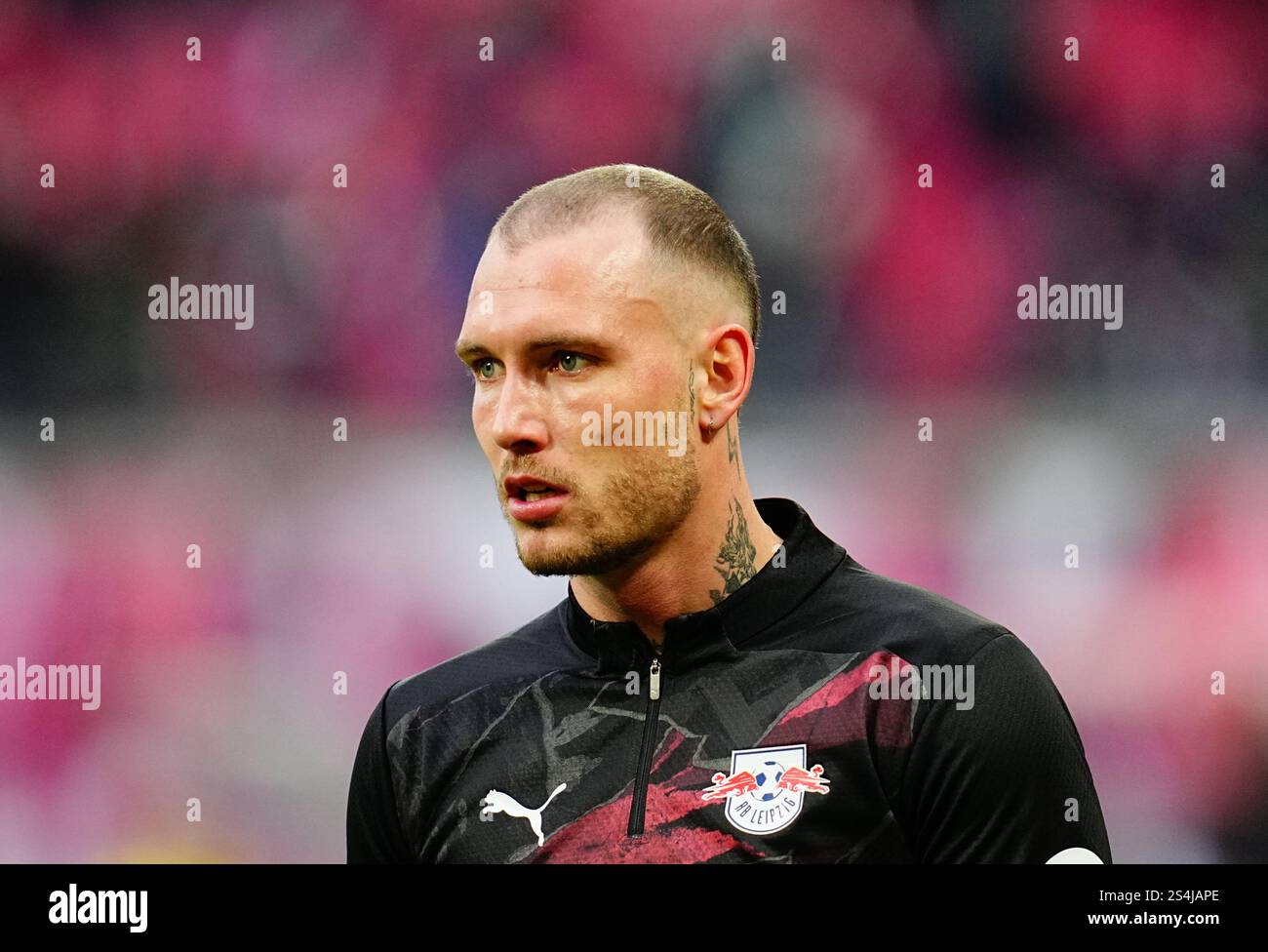 Red Bull Arena, Leipzig, Germany. 12th Jan, 2025. David Raum of RB ...