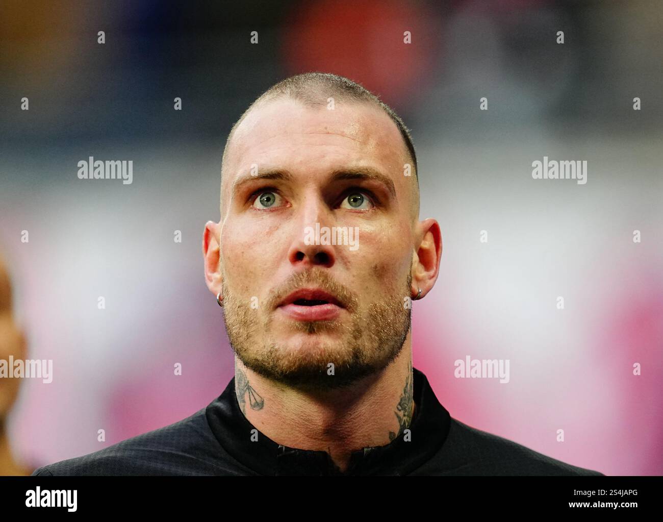 Red Bull Arena, Leipzig, Germany. 12th Jan, 2025. David Raum of RB ...