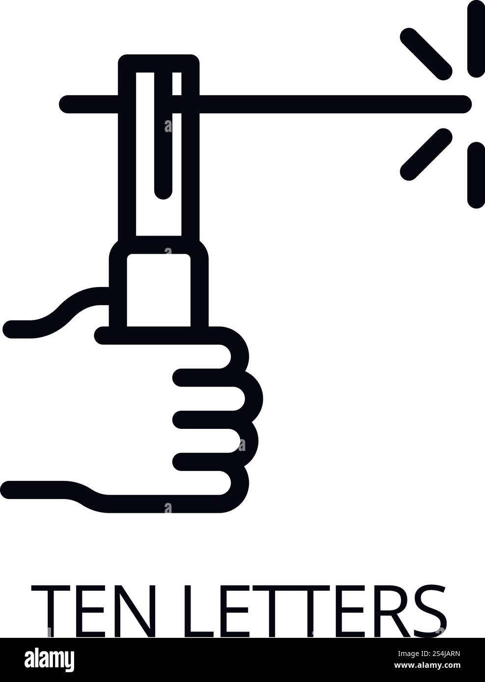 Welder ten letters icon. Outline welder ten letters vector icon for web ...