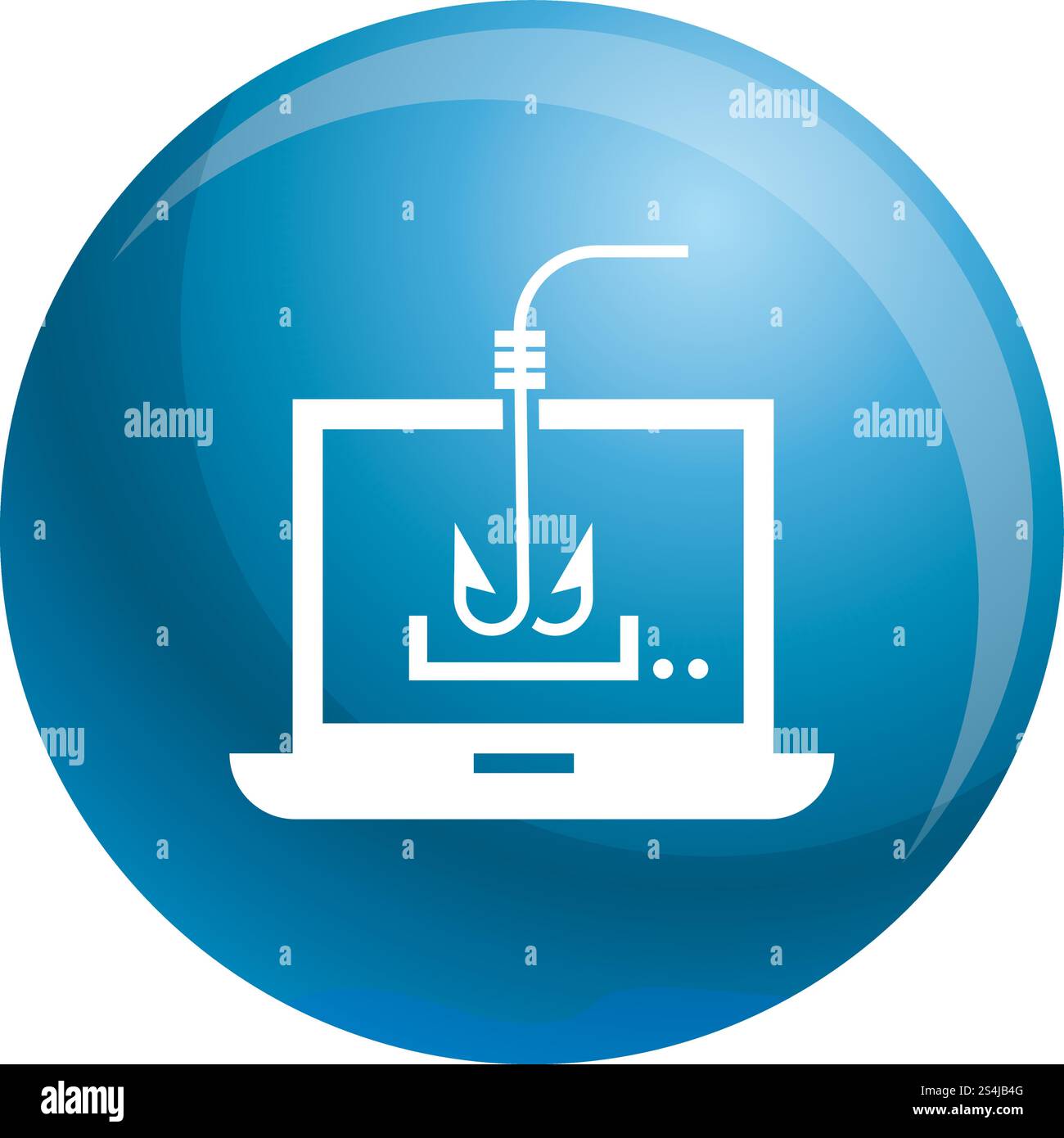 Computer phishing icon. Simple illustration of computer phishing vector ...