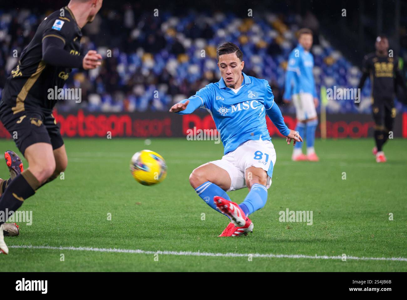 Napoli, Campania, ITALIA. 13th Jan, 2025. During the football match of ...