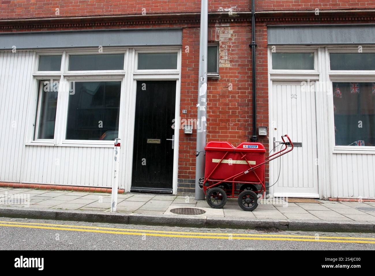 A Post Office / Royal Mail Locking Trolley pictured on the street in ...