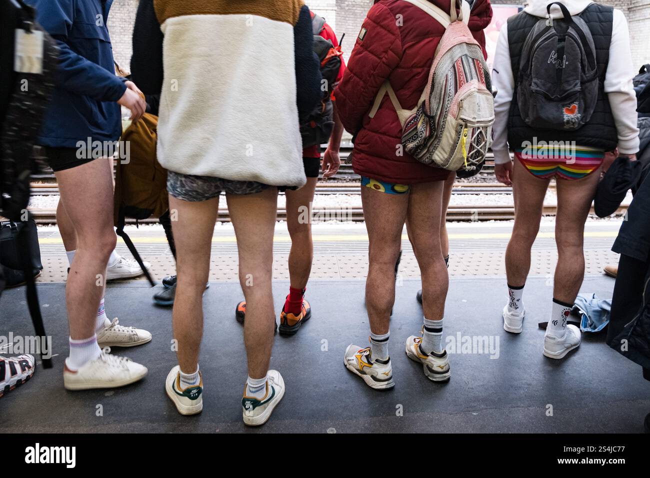 London, UK. 12th Jan, 2025. Participants are seen standing on the ...