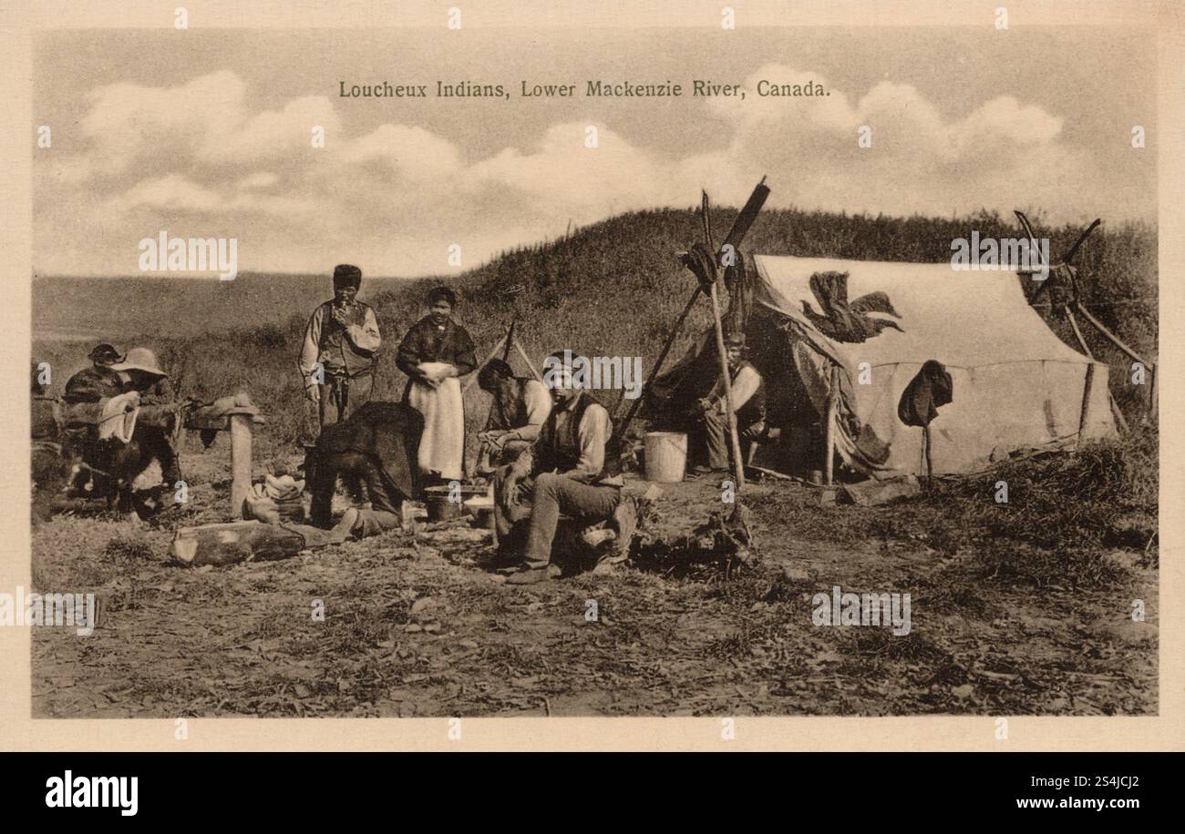 Loucheux First Nations Indians, Lower Mackenzie River, Canada, approx ...