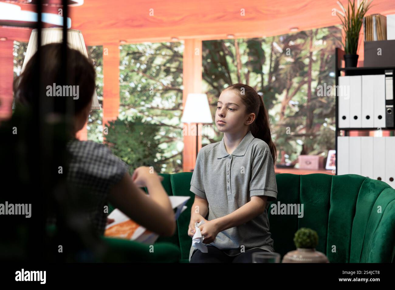 Rebellious teenager with an attitude destroying her unsettling ...