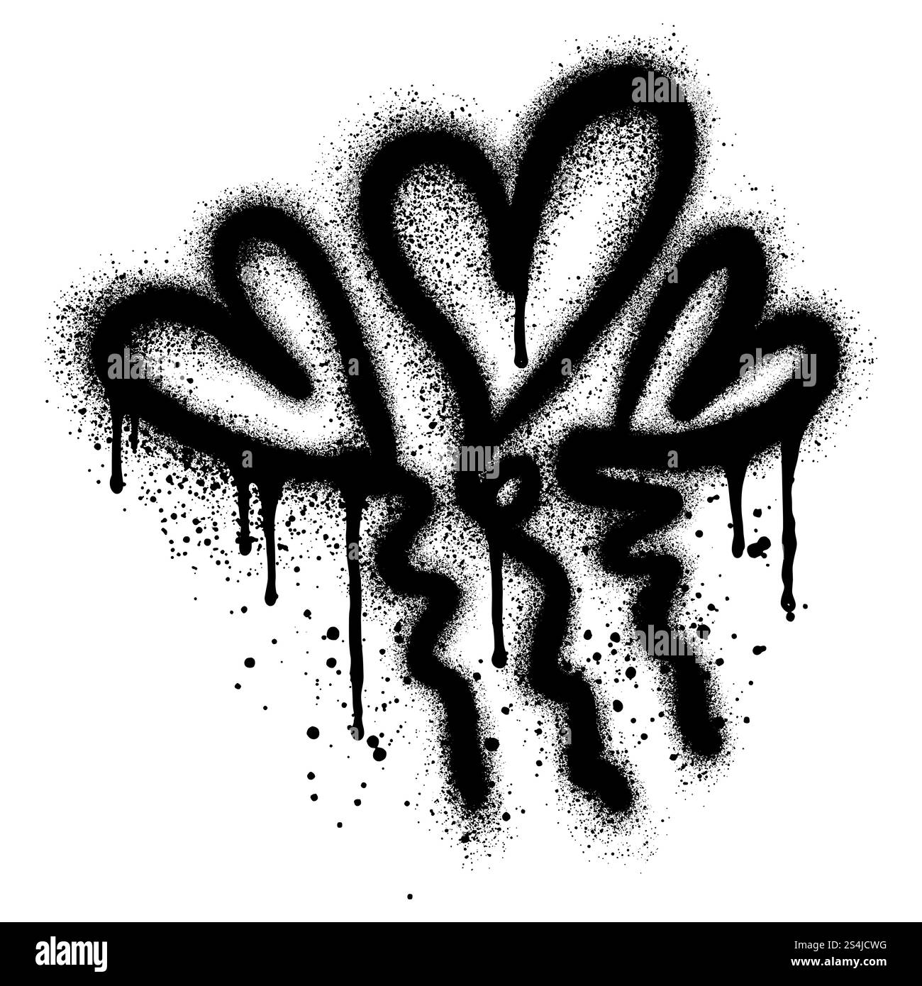 graffiti heart balloon sprayed in black over white Stock Vector Image ...