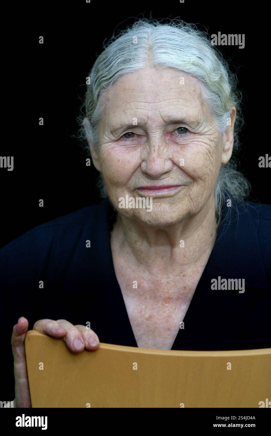 Veteran best-selling author Doris Lessing, pictured at the Edinburgh ...