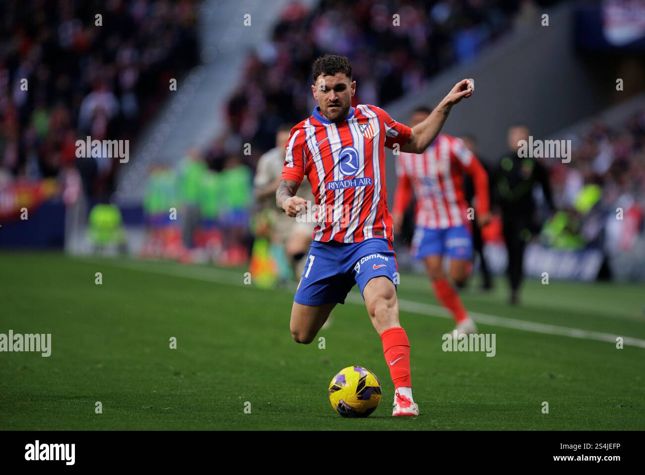 MADRID, SPAIN - 12 January: Javi Galan of Atletico de Madrid in action ...