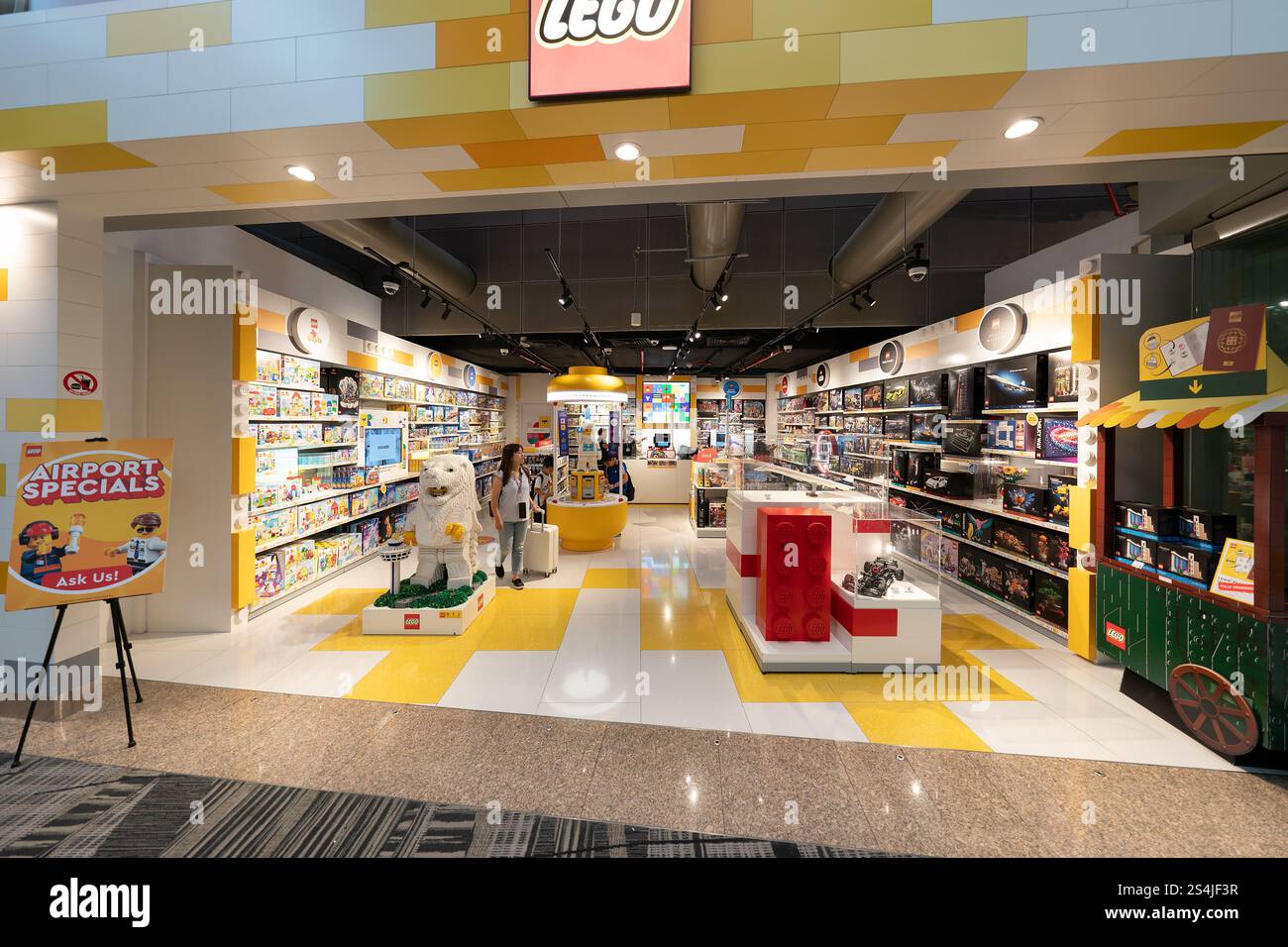 SINGAPORE - AUGUST 25, 2024: goods on display at Lego store in Changi ...