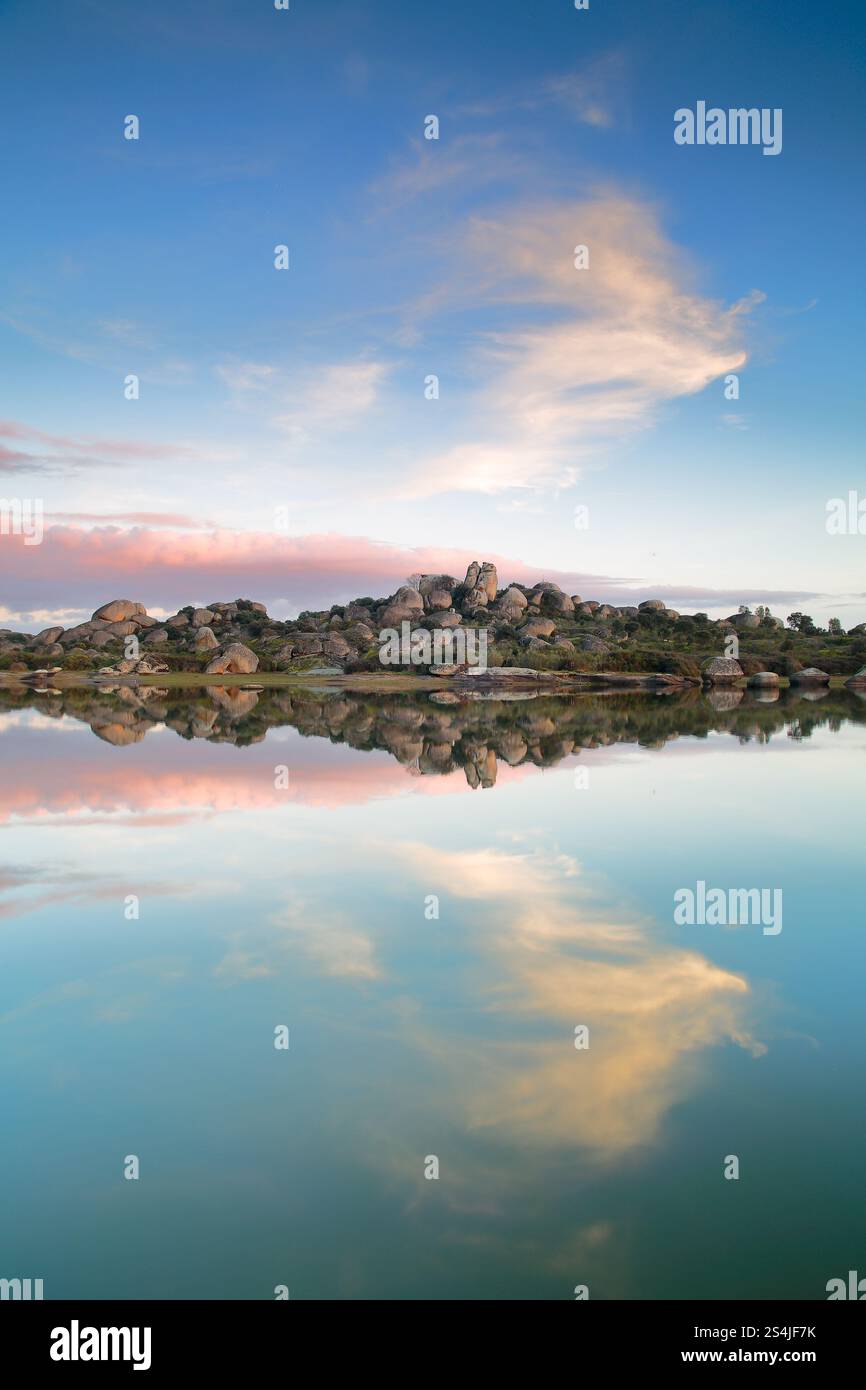 A natural setting where granite rocks and pools of water that are home ...