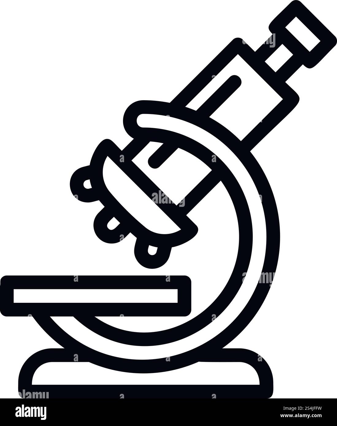 Chemical microscope icon. Outline chemical microscope vector icon for ...