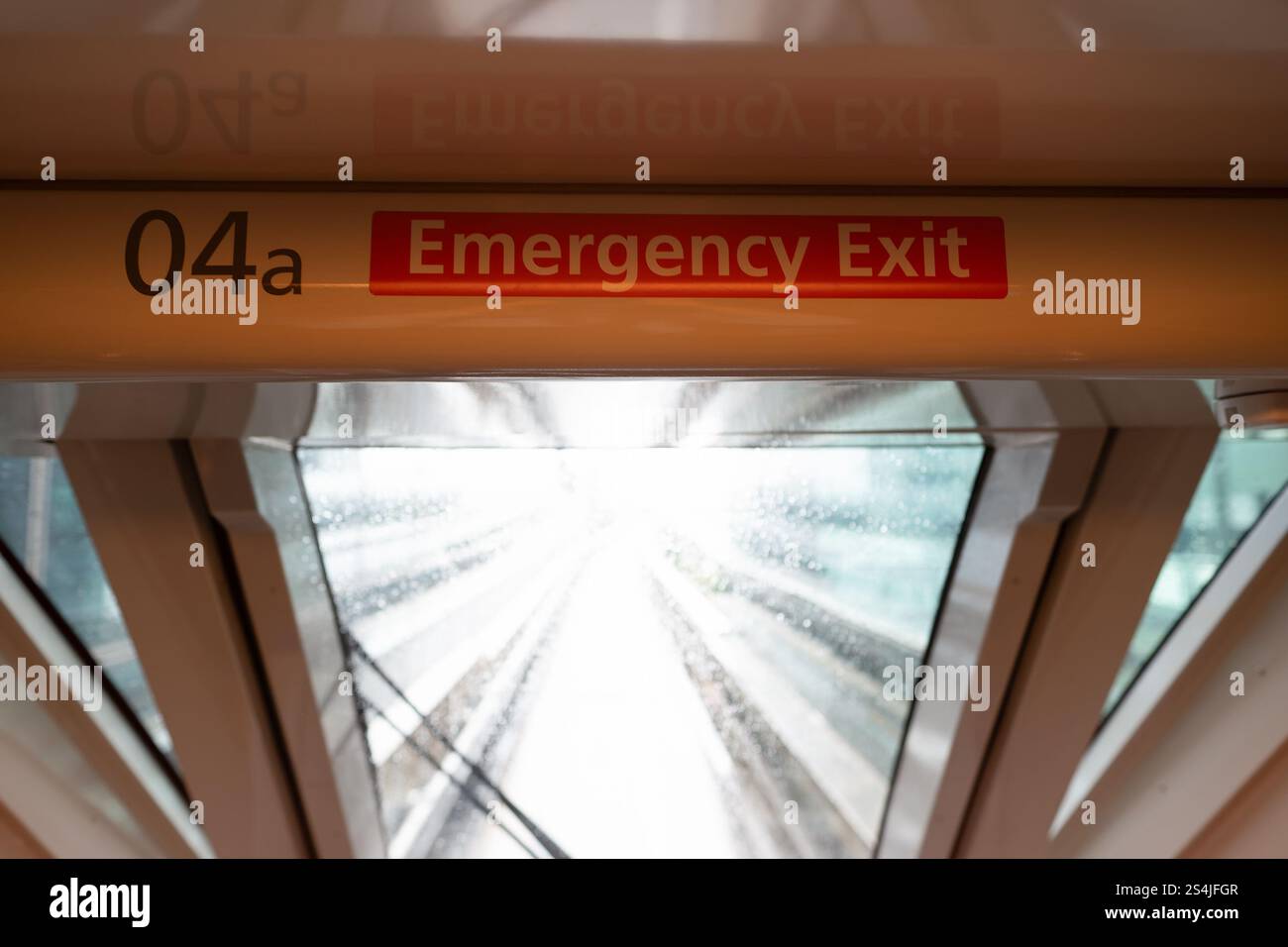 SINGAPORE - AUGUST 25, 2024: emergency exit sign as seen in the ...