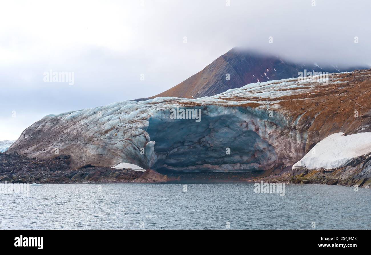 Ice Cave in the Toe of a Glacier in Hornsund in the Svalbard Islands ...