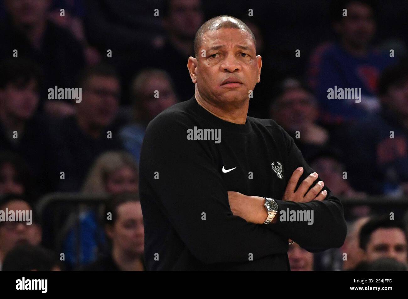 Milwaukee Bucks head coach Doc Rivers stands on the court during the ...