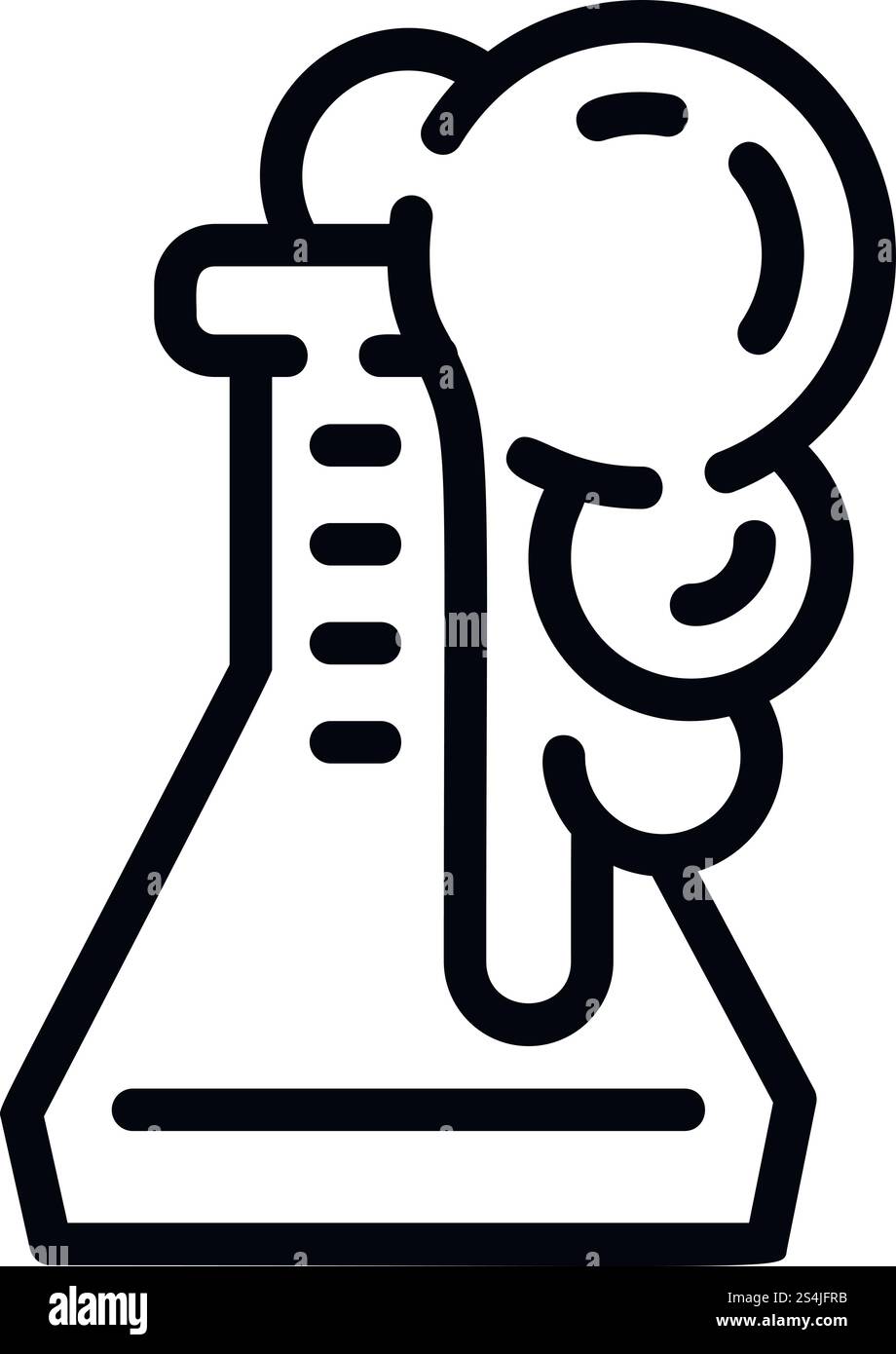 Flask reaction icon. Outline flask reaction vector icon for web design ...