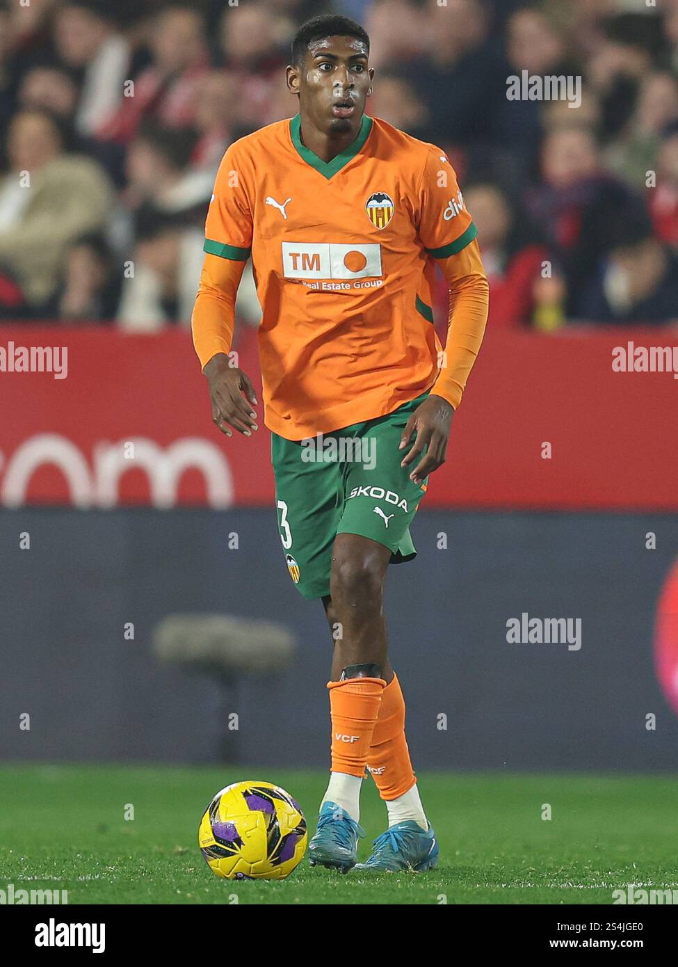 Cristhian Mosquera of Valencia during the La Liga match between Sevilla ...