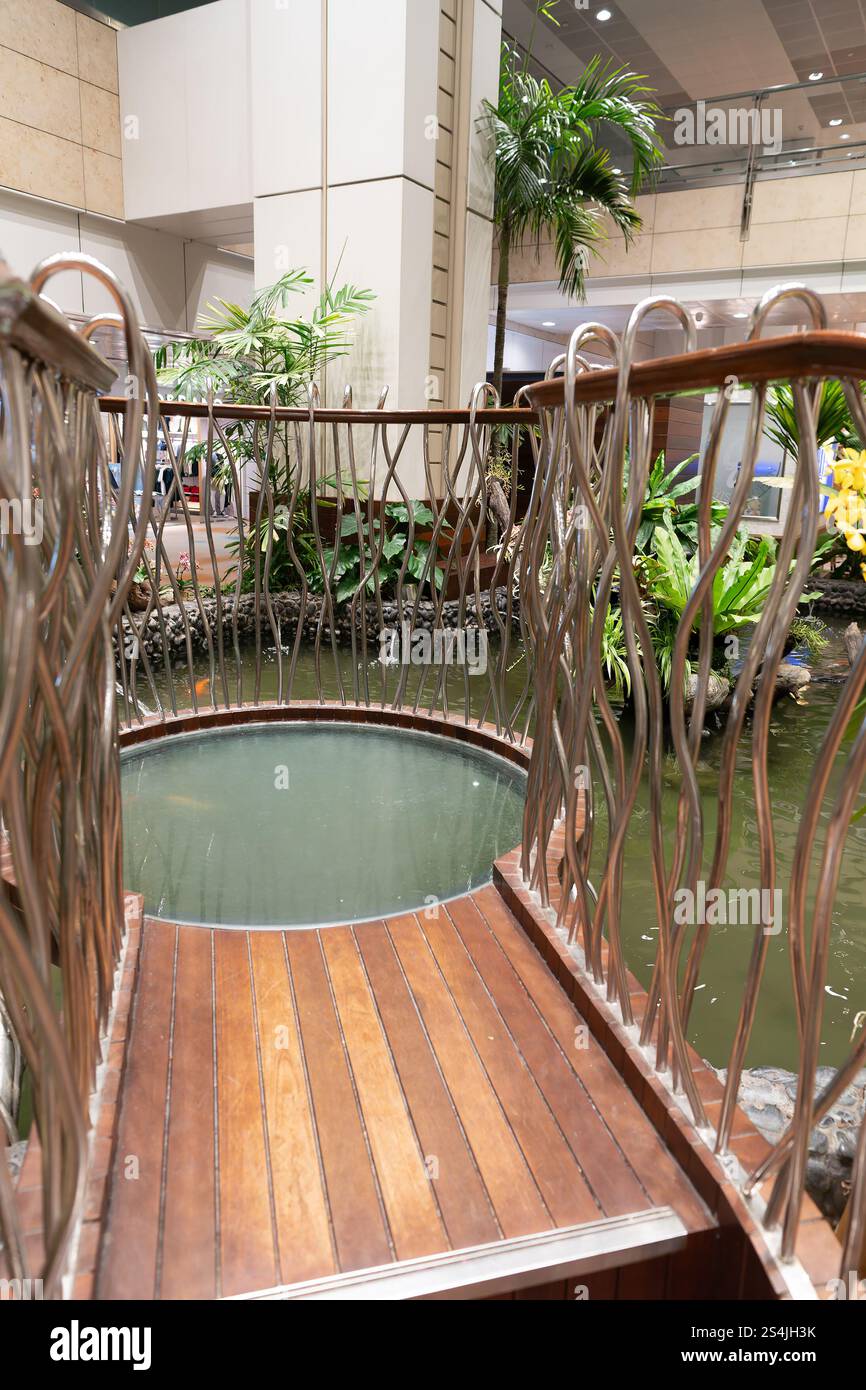 SINGAPORE - AUGUST 25, 2024: small observation platform with a ...