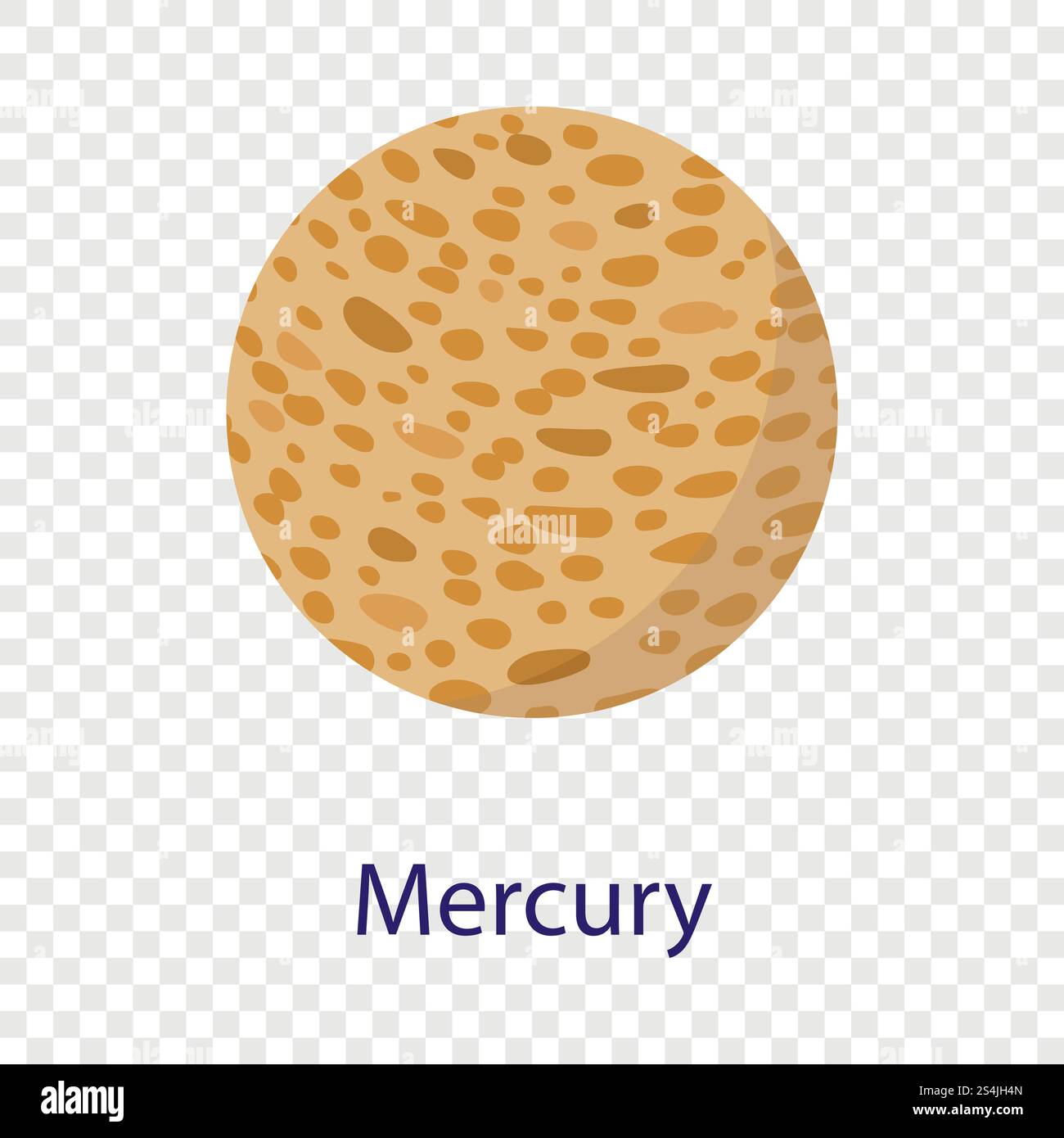Mercury planet icon. Flat illustration of mercury planet vector icon ...