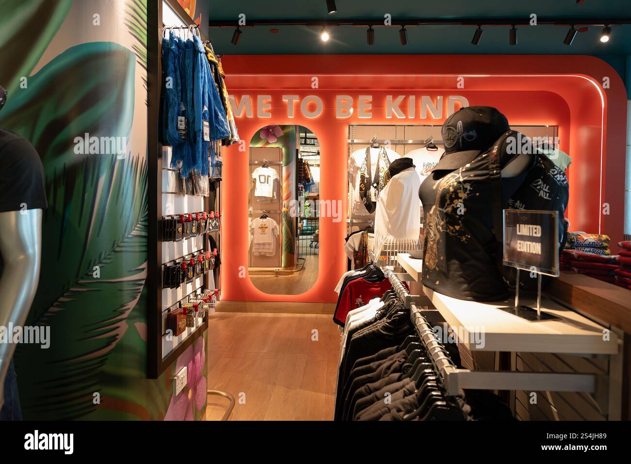 SINGAPORE - AUGUST 25, 2024: branded merchandise displayed at the Hard ...