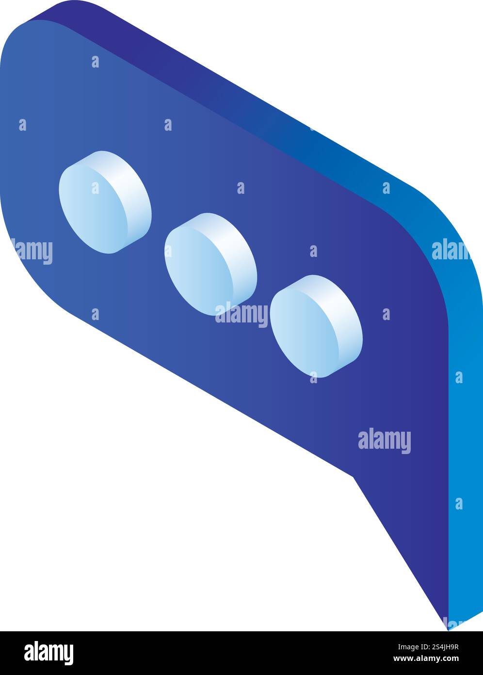 Blue chat icon. Isometric of blue chat vector icon for web design ...