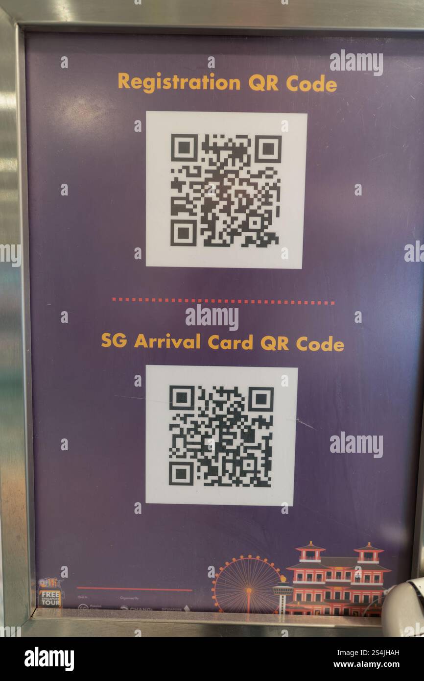 SINGAPORE - AUGUST 25, 2024: close up shot of a Registration QR Code ...