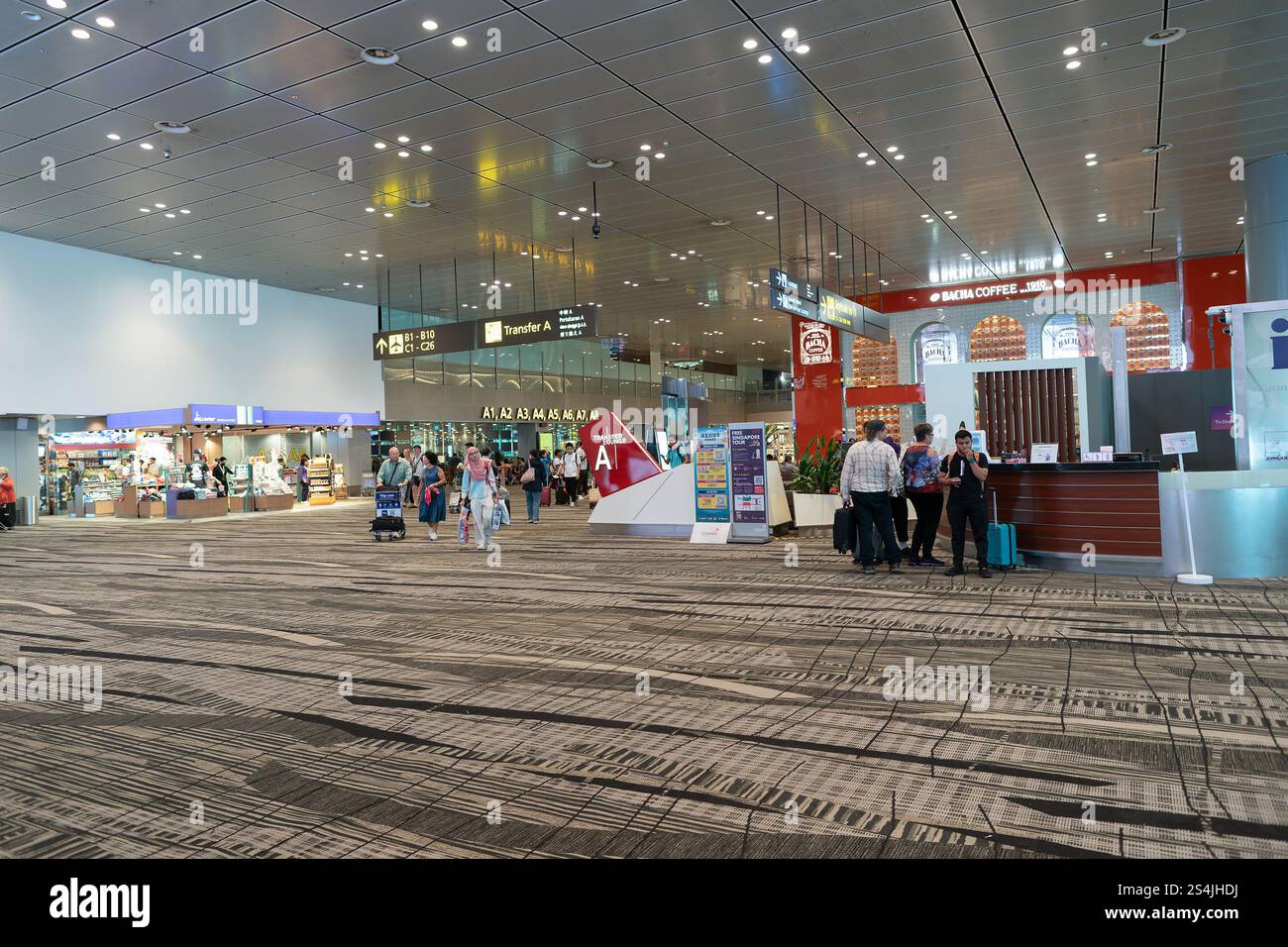 SINGAPORE - AUGUST 25, 2024: Transfer Lounge A as seen in Changi ...
