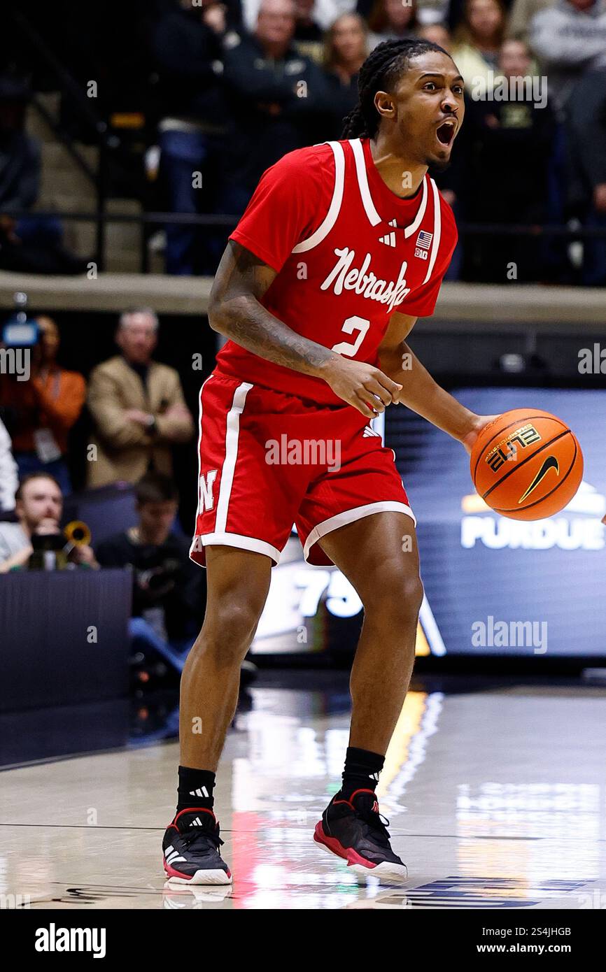 WEST LAFAYETTE, IN - JANUARY 12: Nebraska Cornhuskers guard Ahron Ulis ...