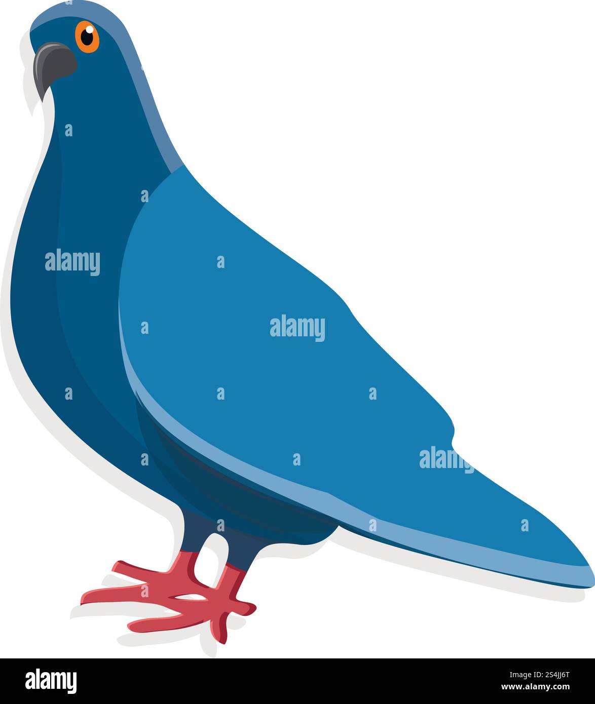 Blue pigeon icon. Cartoon of blue pigeon vector icon for web design ...