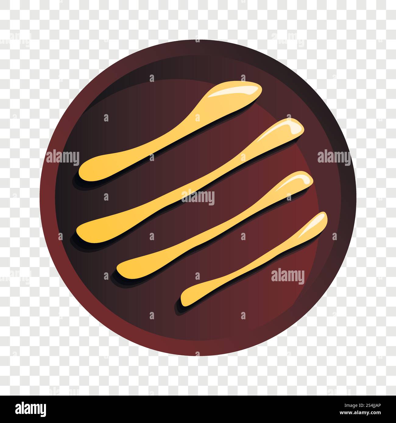 Round chocolate biscuit icon. Cartoon of round chocolate biscuit vector ...