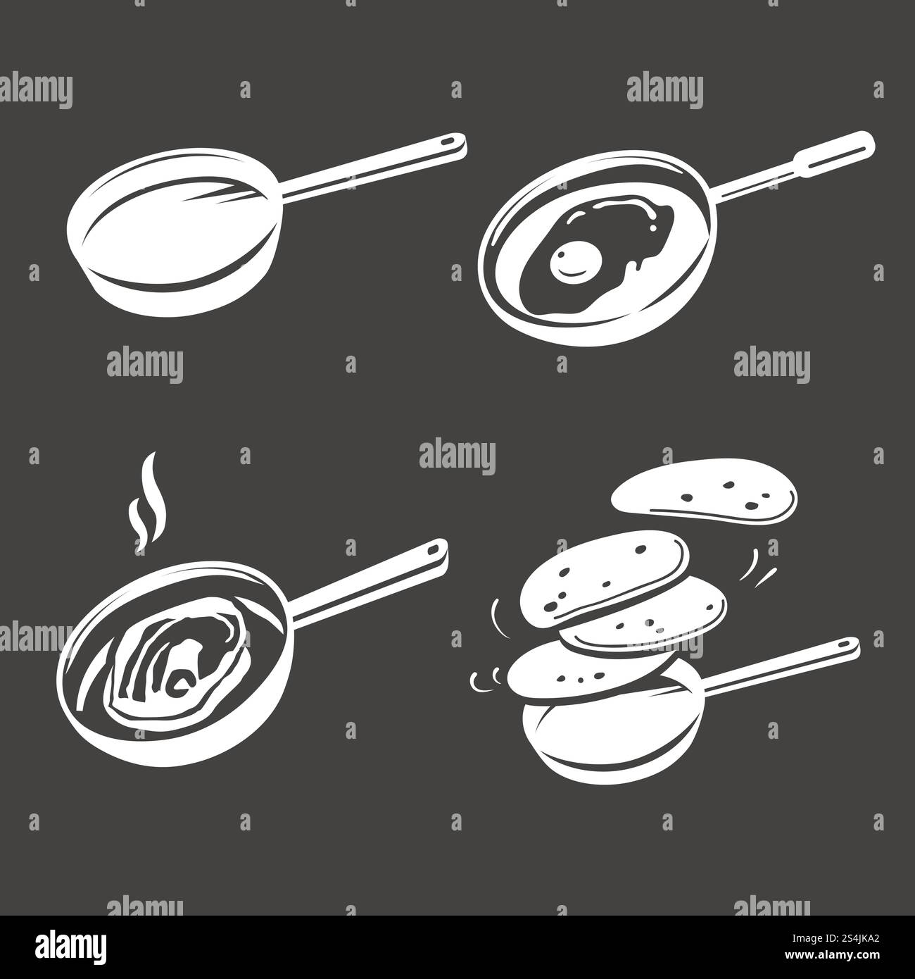 Griddle icon set. Simple set of griddle vector icons for web design on ...